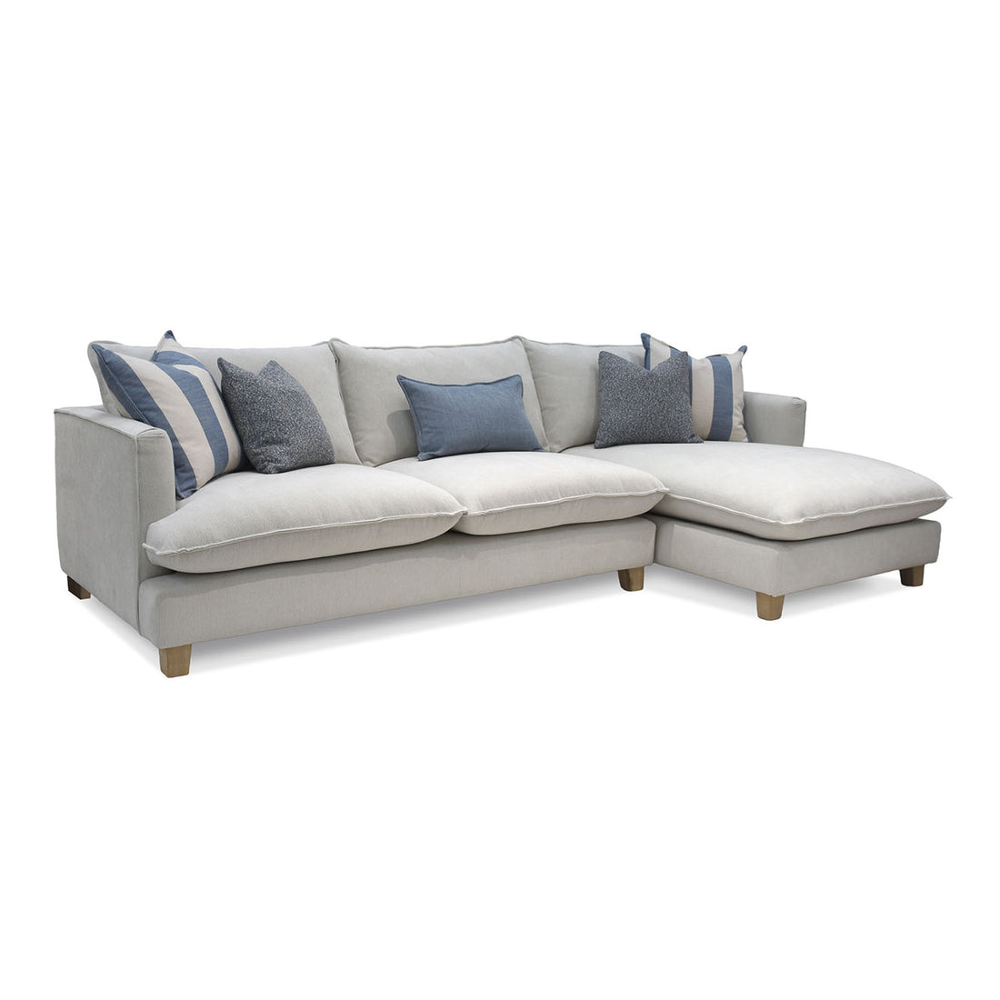 Vogue Williams Howth Large Chaise Sofa - Large Chaise Sofa Right Linen ...
